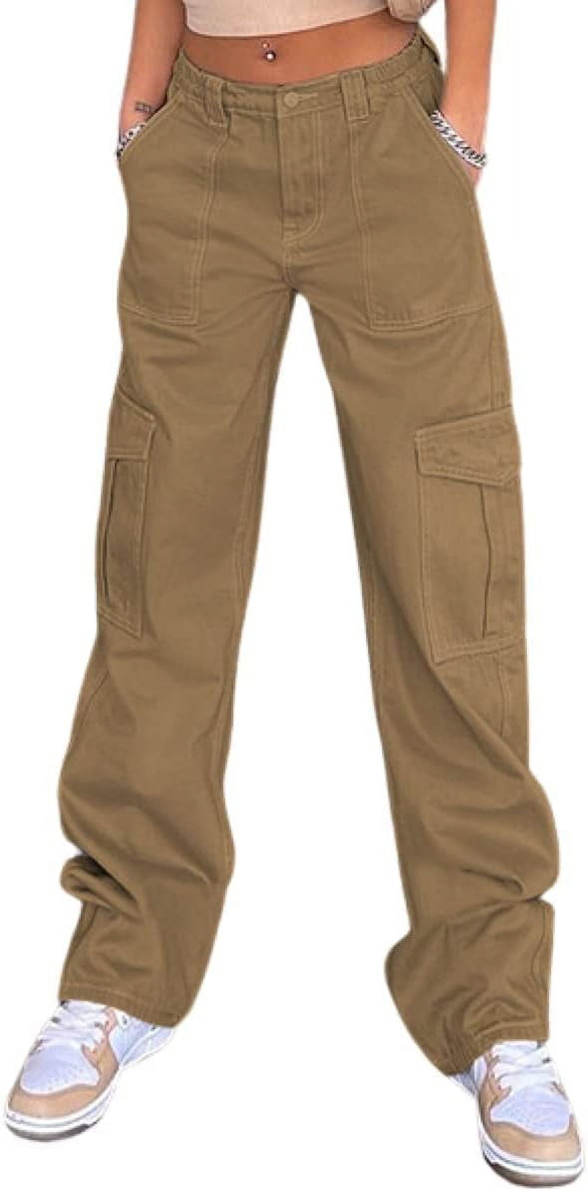 Cargo Pants Women High Waist Baggy Cargo Jeans With Pocket Baggy