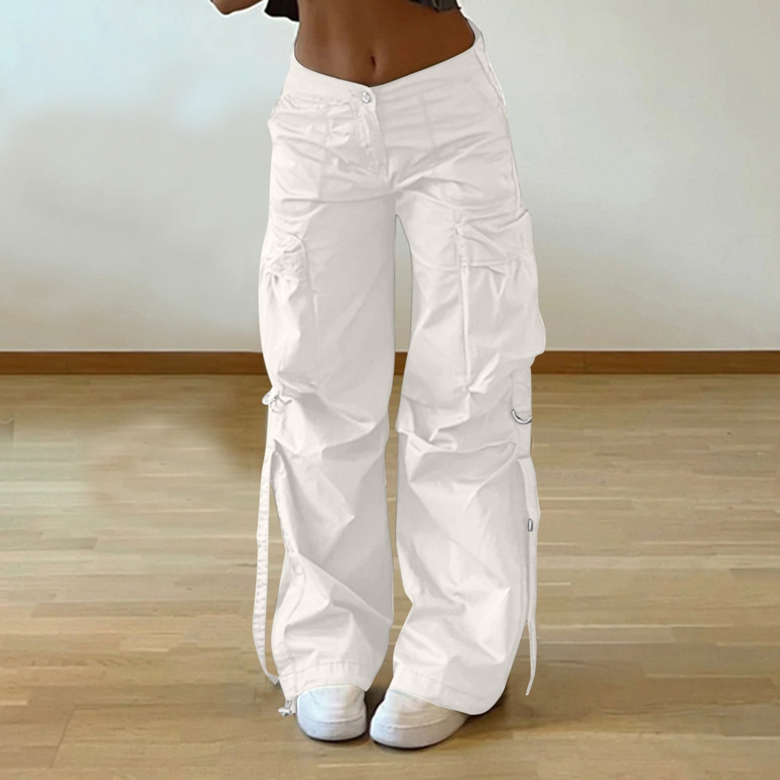 Cargo Pants Women Ladies Solid Color Pants Hippie Punk Trousers