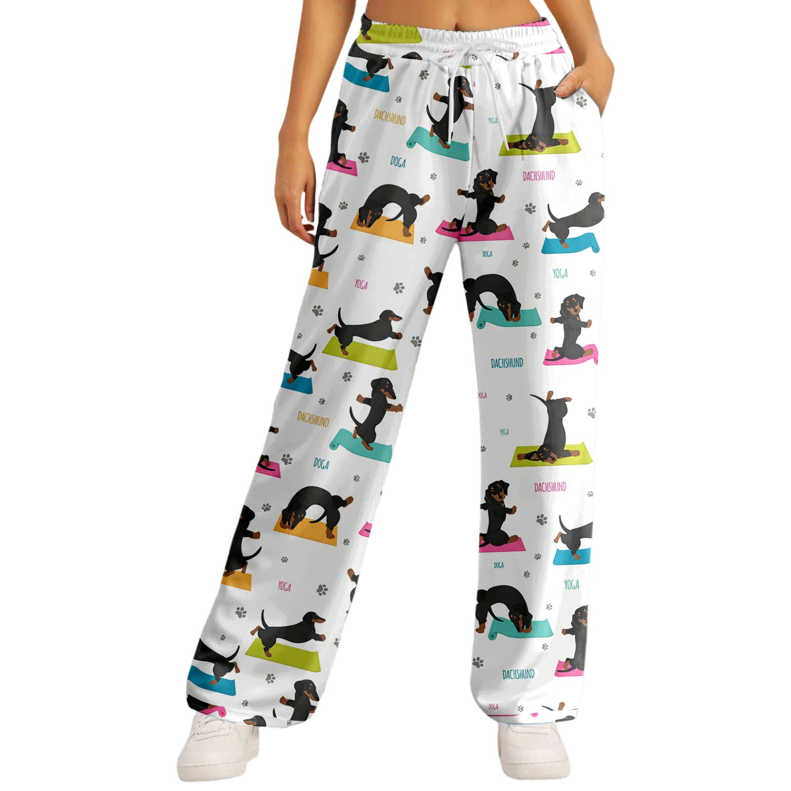 Cargo Pants Women Trousers All Over Printsoft Stretch High Waist Wide ...