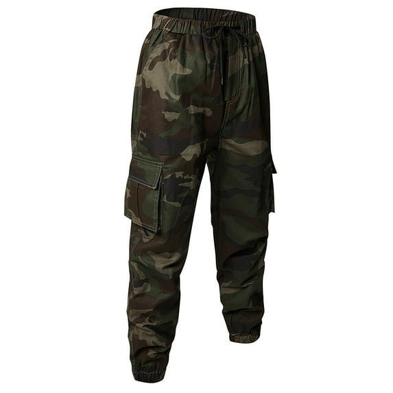 Cargo Pants for Men Baggy Camouflage Casual Pants Straight Leg ...
