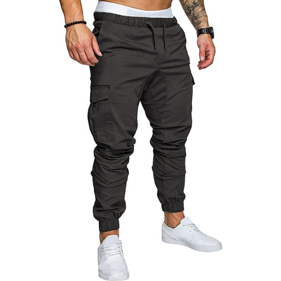 Cargo Pants for Men Baggy Pants Jogger Pants with Pocket Hiking Pants ...