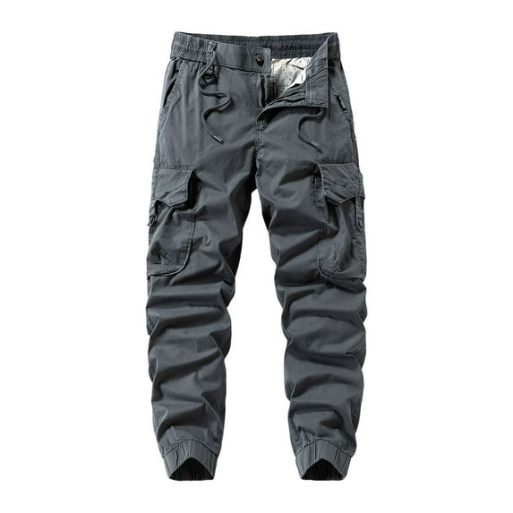 Cargo Pants for Men Baggy Pants Joggers with Pockets Hiking Clothing ...