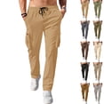 Cargo Pants for Men Casaul Workout Relaxed Fit Joggers Baggy ...