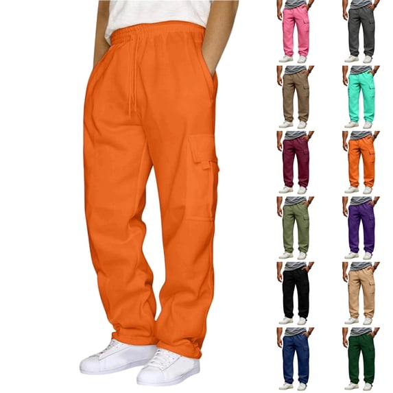 Cargo Pants for Men Casual Work Hiking Sweatpants Baggy Jogger Trousers ...