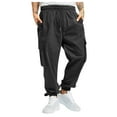 Cargo Pants For Men Drawstring Waist With Multi Pocket Elastic Waist Outdoor Work Hiking Pants
