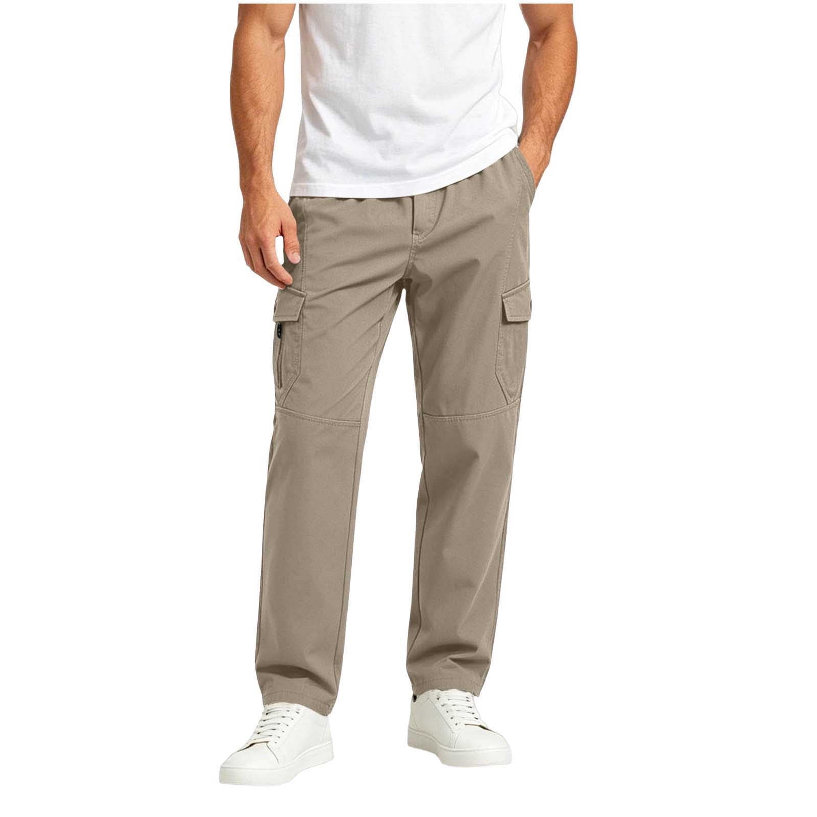 Cargo Pants for Men Lightweight Lounge Casual Elastic Waisted Summer ...