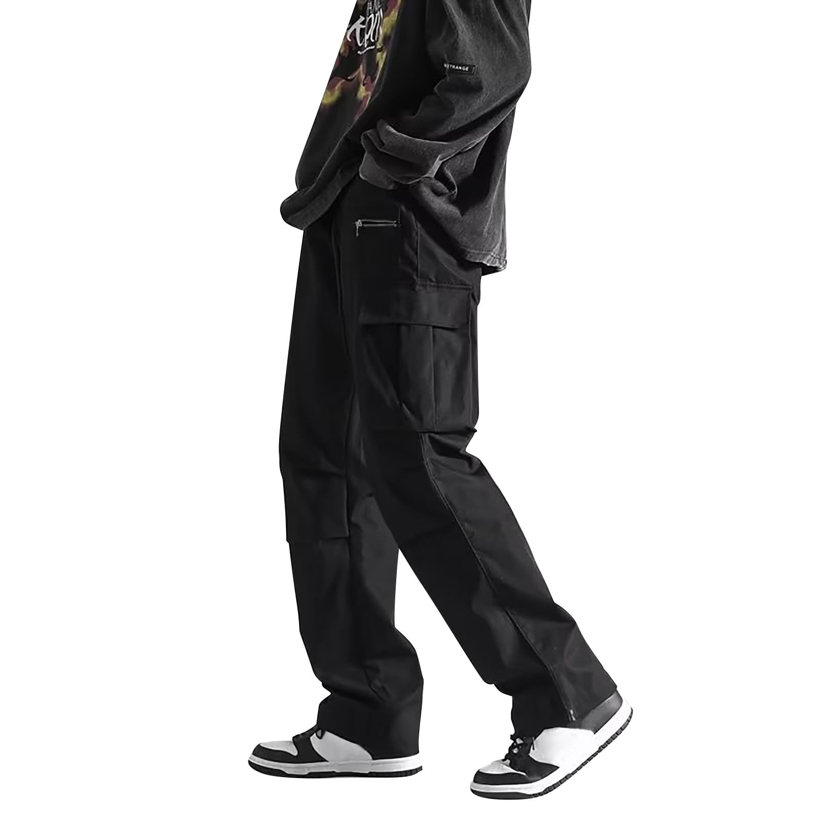 Cargo Pants for Men Mens Fashion Letters Print Sports Ankle Length ...