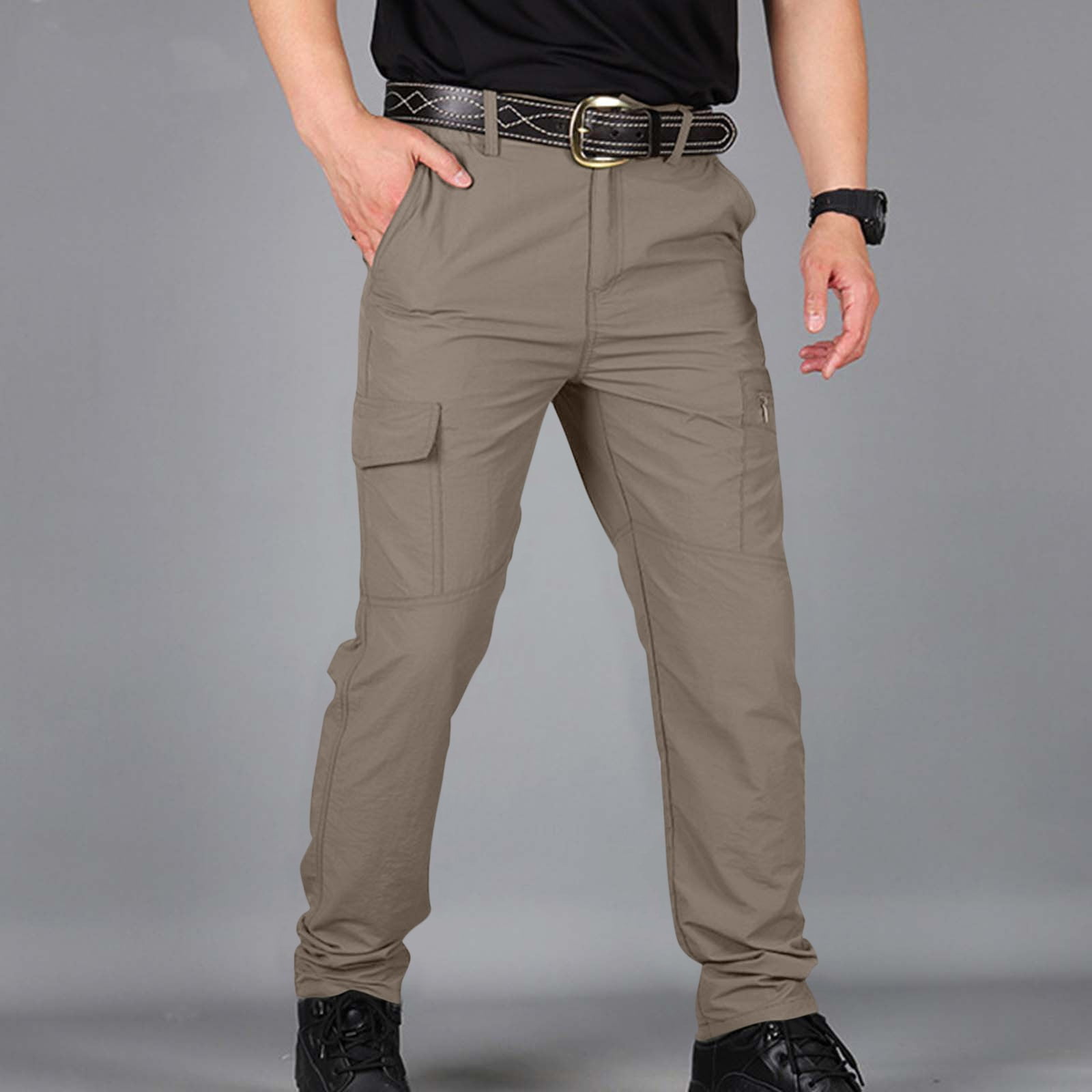 Cargo Pants for Men Pants Slim Fit Multi-Pocket Durable Cargo Pants ...