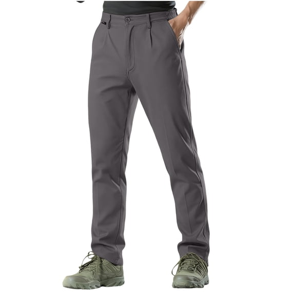 Cargo Pants for Men Plus Size Solid Color High Waist Cargo Trousers ...