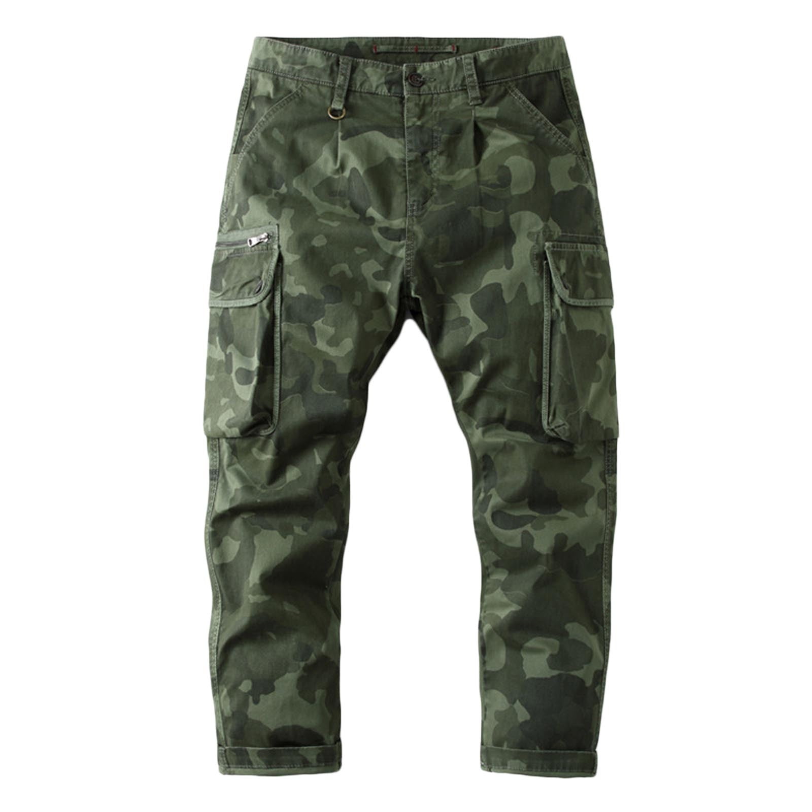 Cargo Pants for Men QIPOPIQ Clearance, Big & Tall Pocket Trend Men's ...