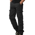 Cargo Pants for Men Spring Fall Outdoor Casual Mid Rise Zipper Workwear ...