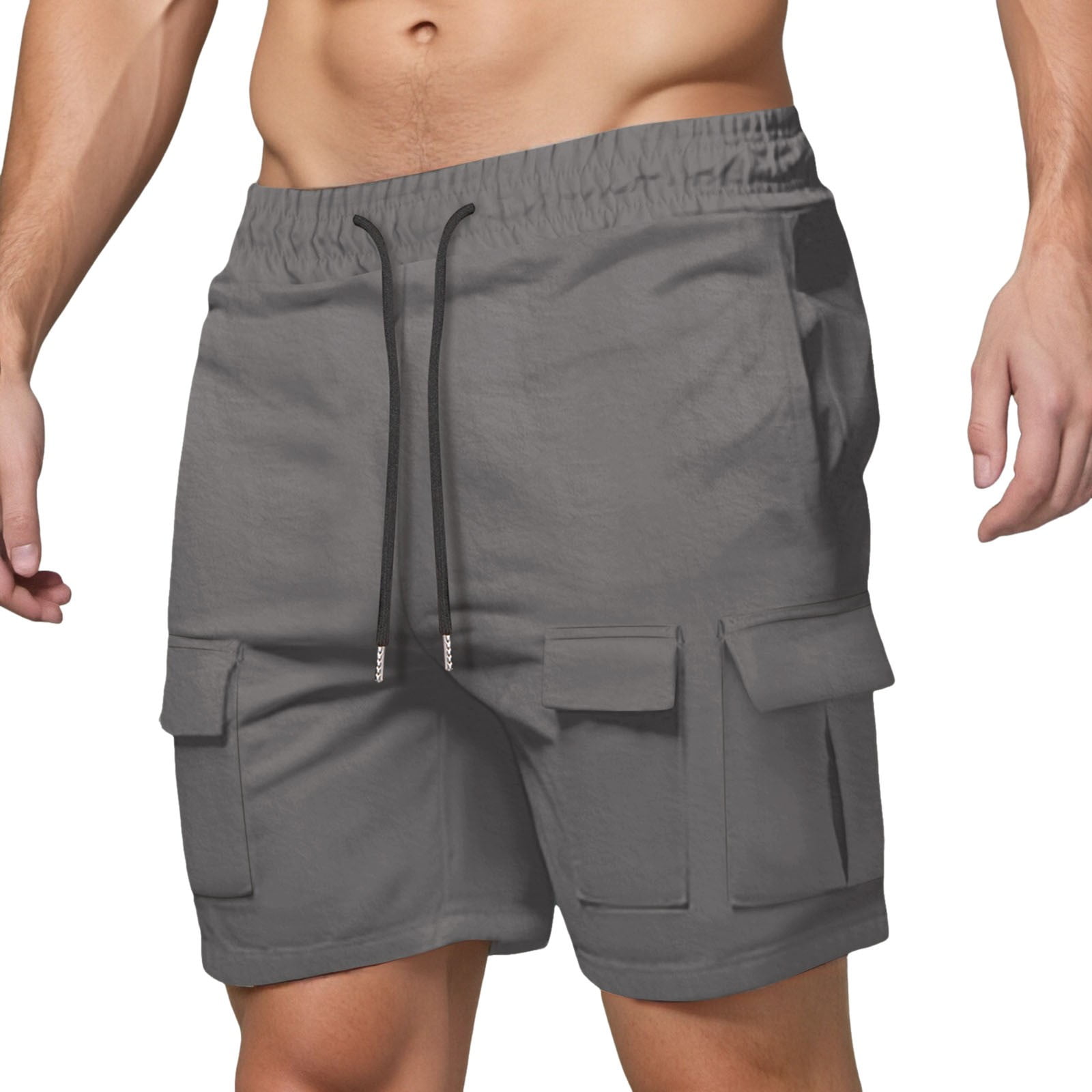Cargo Pants for Men,Summer Cargo Shorts Work Trousers Elastic Waist ...