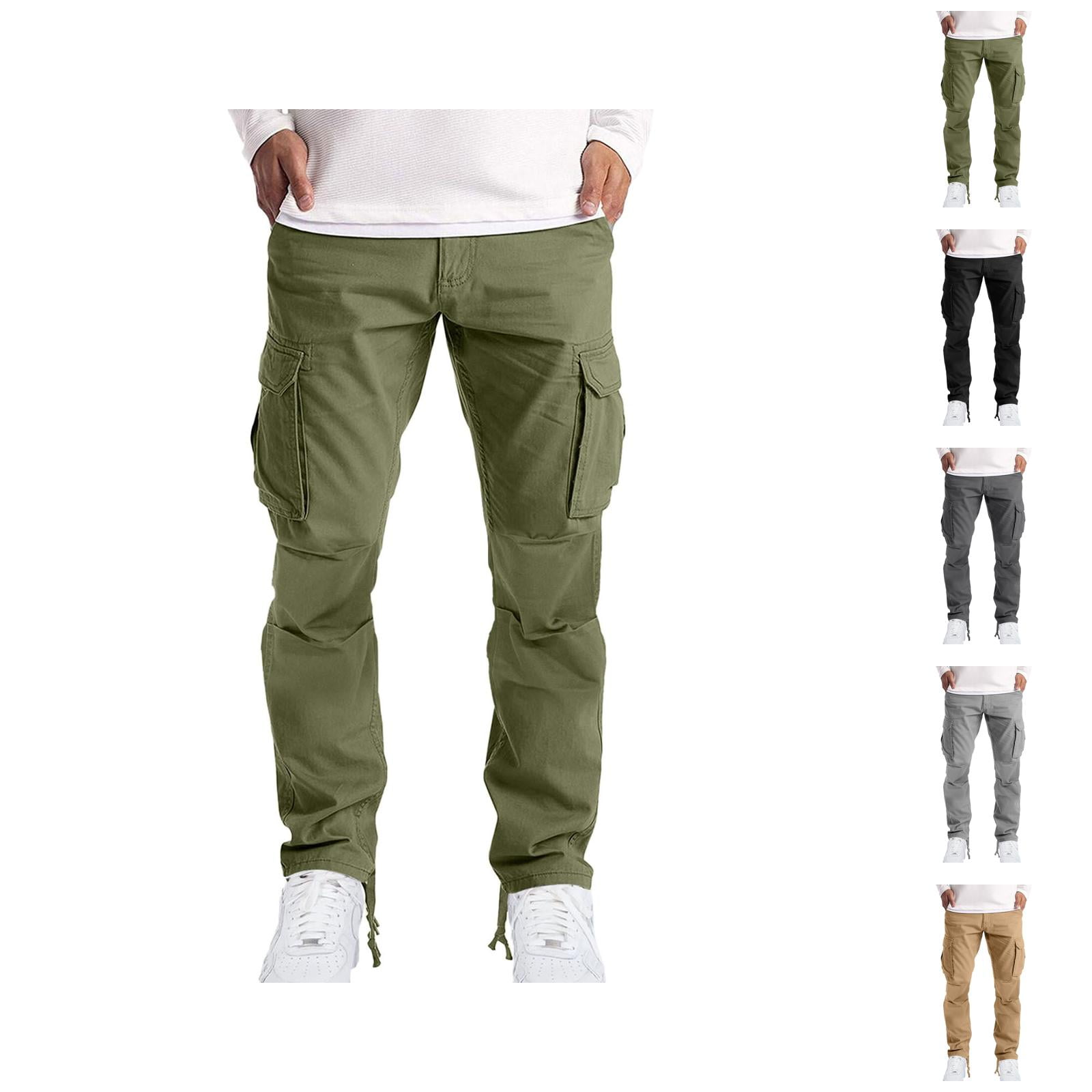 Cargo Pants for Men Tactical Jogging Pants Baggy Wide Leg Sweatpants ...