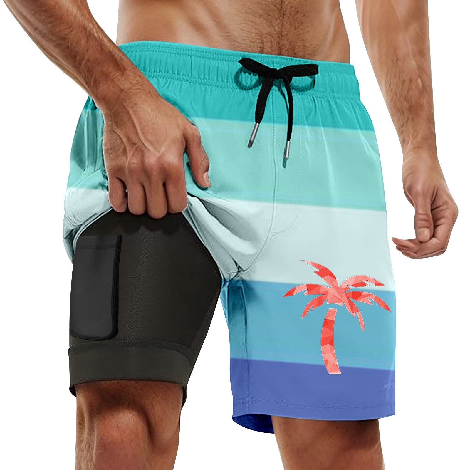 5 Inch Swim Trunks Men Quick Dry Drawstring Stretch Swimsuit Men ...