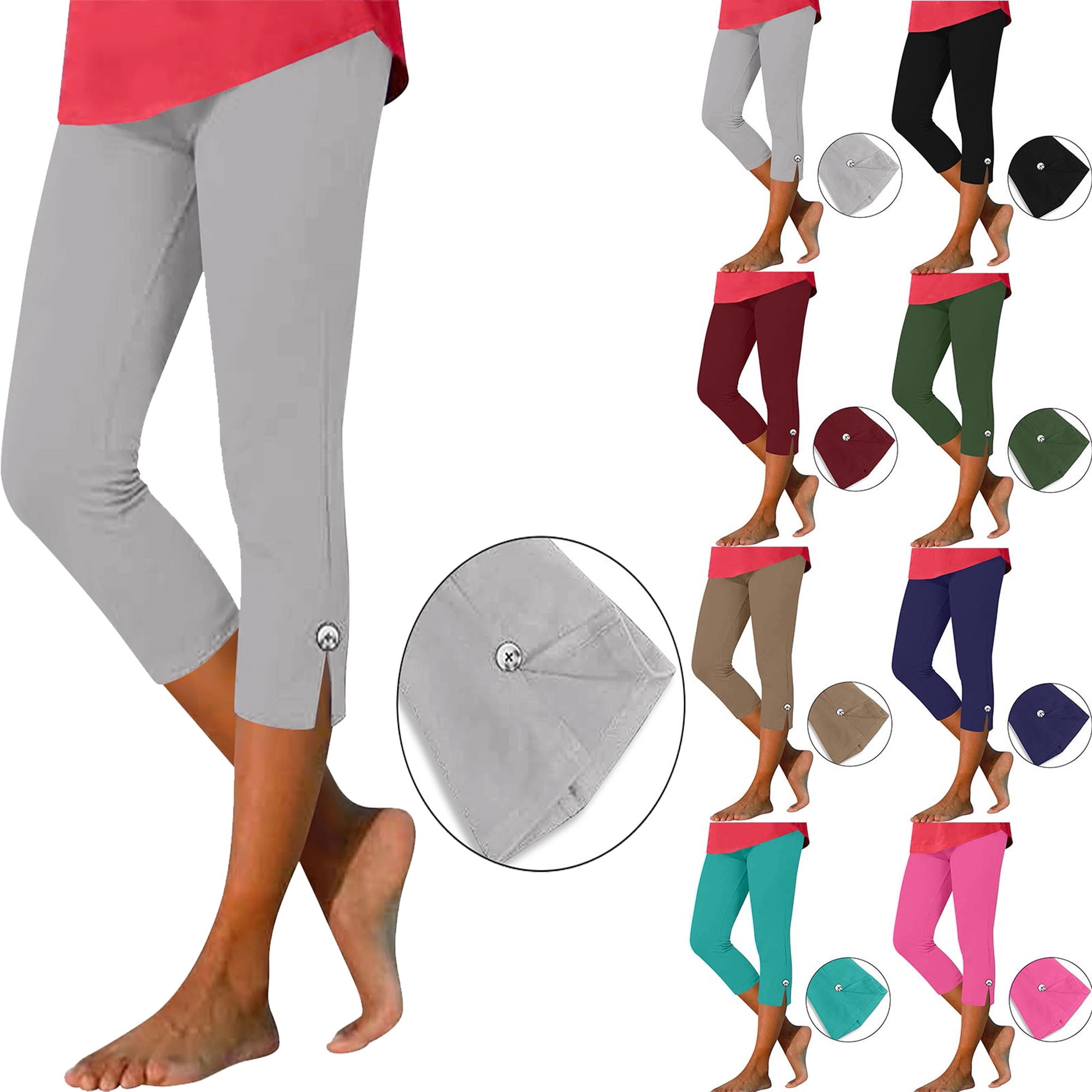 Cargo Pants for Women Clothes Women's High Waisted Solid Color Pants ...