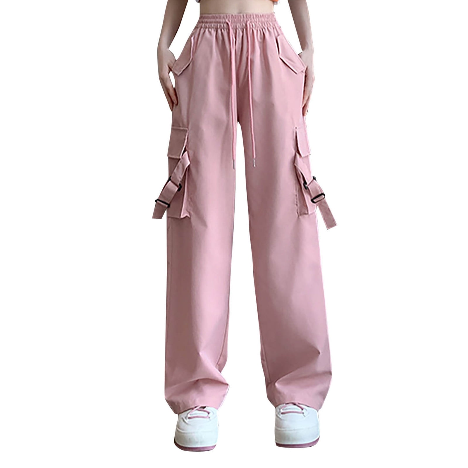 Cargo Pants for Women High Waisted Casual Pants Y2K Streetwear with 6 ...