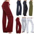 Cargo Pants For Women Stretch High Waisted Casual Sweatpant Wide Leg