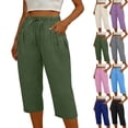 Cargo Pants for Women Women's Elastic Waist Drawstring With Button ...