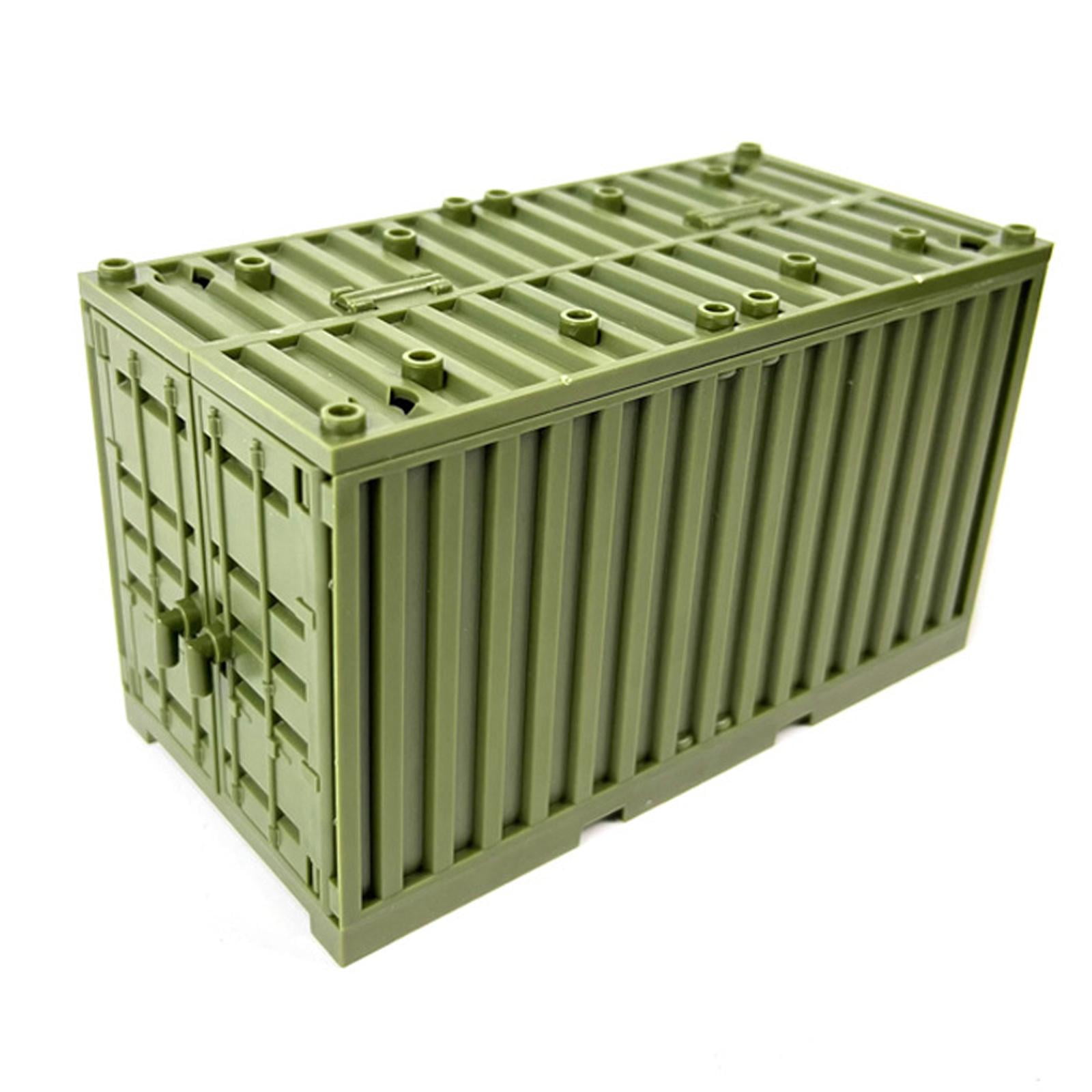 Cargo Shipping Container For Toy Brick Building Blocks Figures Military ...