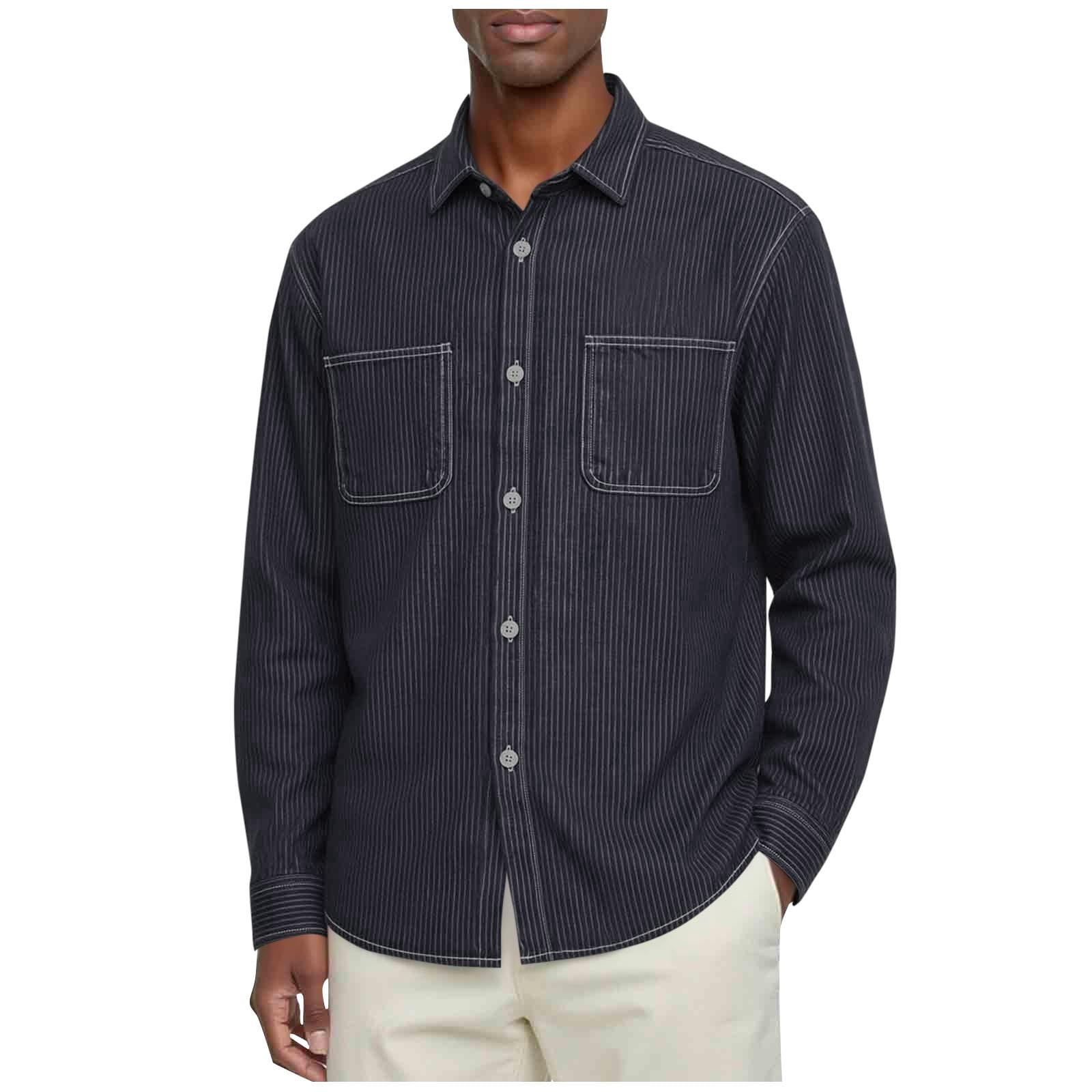 Cargo Shirts For Men Long Sleeve Button Down Collared Workwear Style ...
