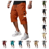Cargo Shorts Men Casual Bermuda Drawstring Stretch Soft Athletic Shorts ...