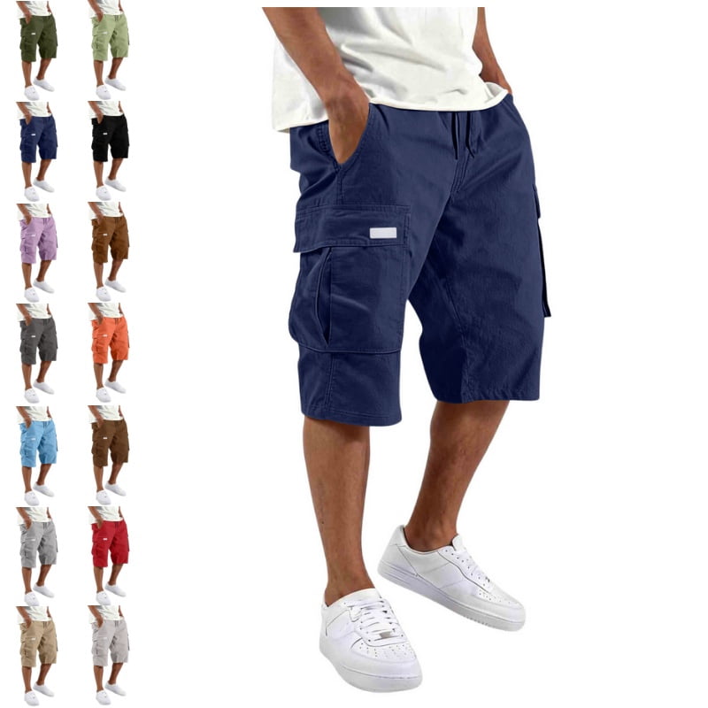 Cargo Shorts Men Comfy Cotton Casual Outdoor Athletic Shorts 2026 ...