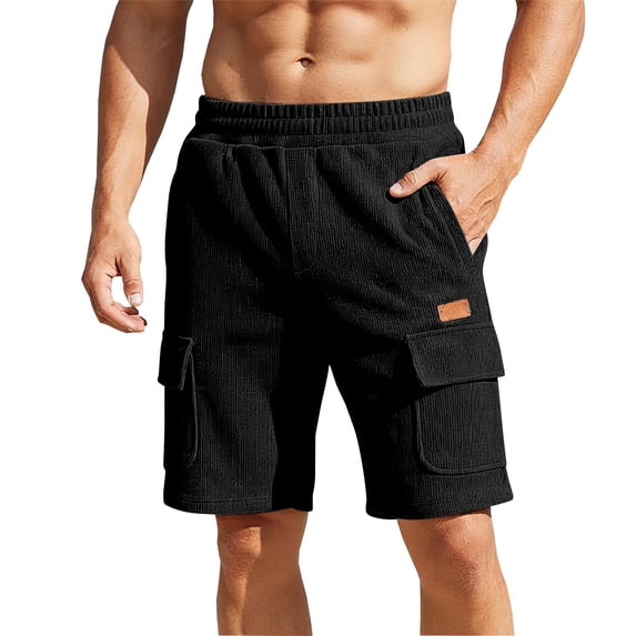 Cargo Shorts For Men Solid Pocketed Utility Pocket Garden Yard ...