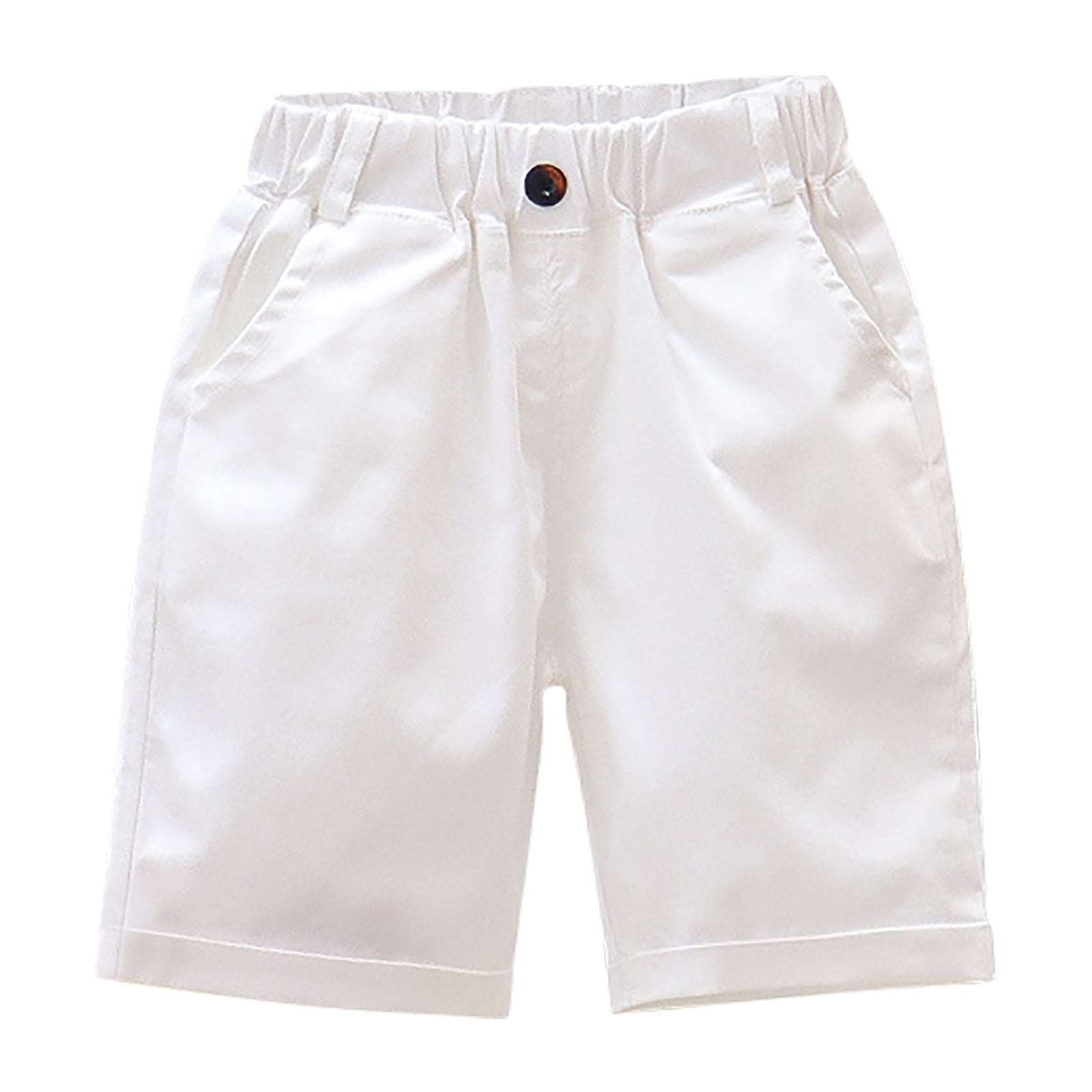 Cargo Shorts for Boys Button Elastic Waist Cotton Shorts Summer Casual ...