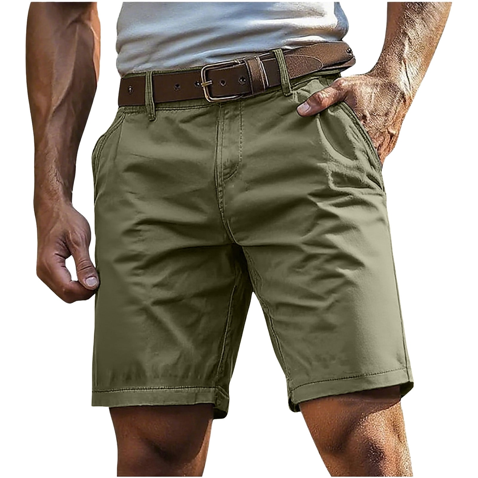 Cargo Shorts for Men 4.5" Inseam Stretch Walking Hiker Shorts with ...