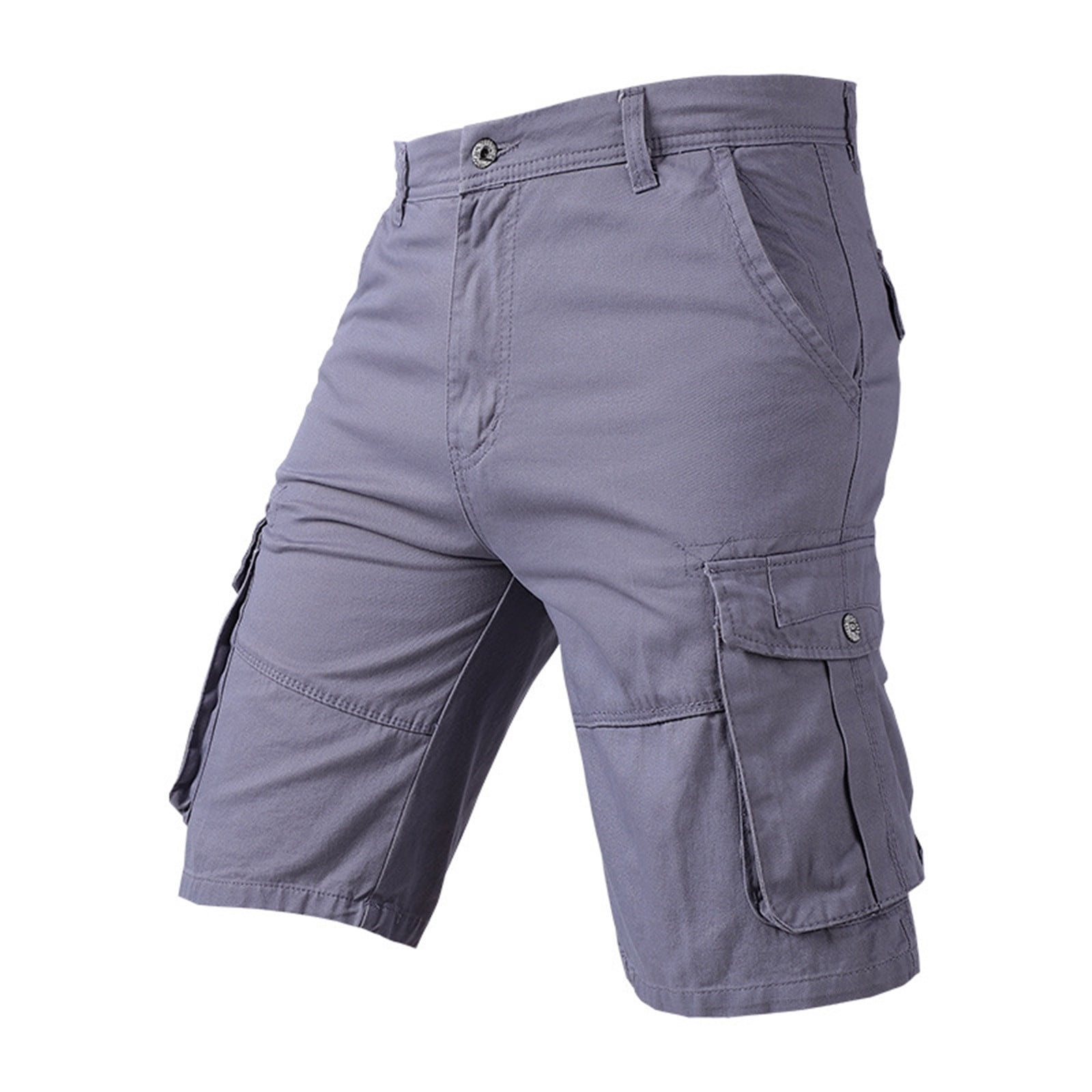 Cargo Shorts for Men 7.5 Inseam Twill Below Knee 13 Inches Classic ...