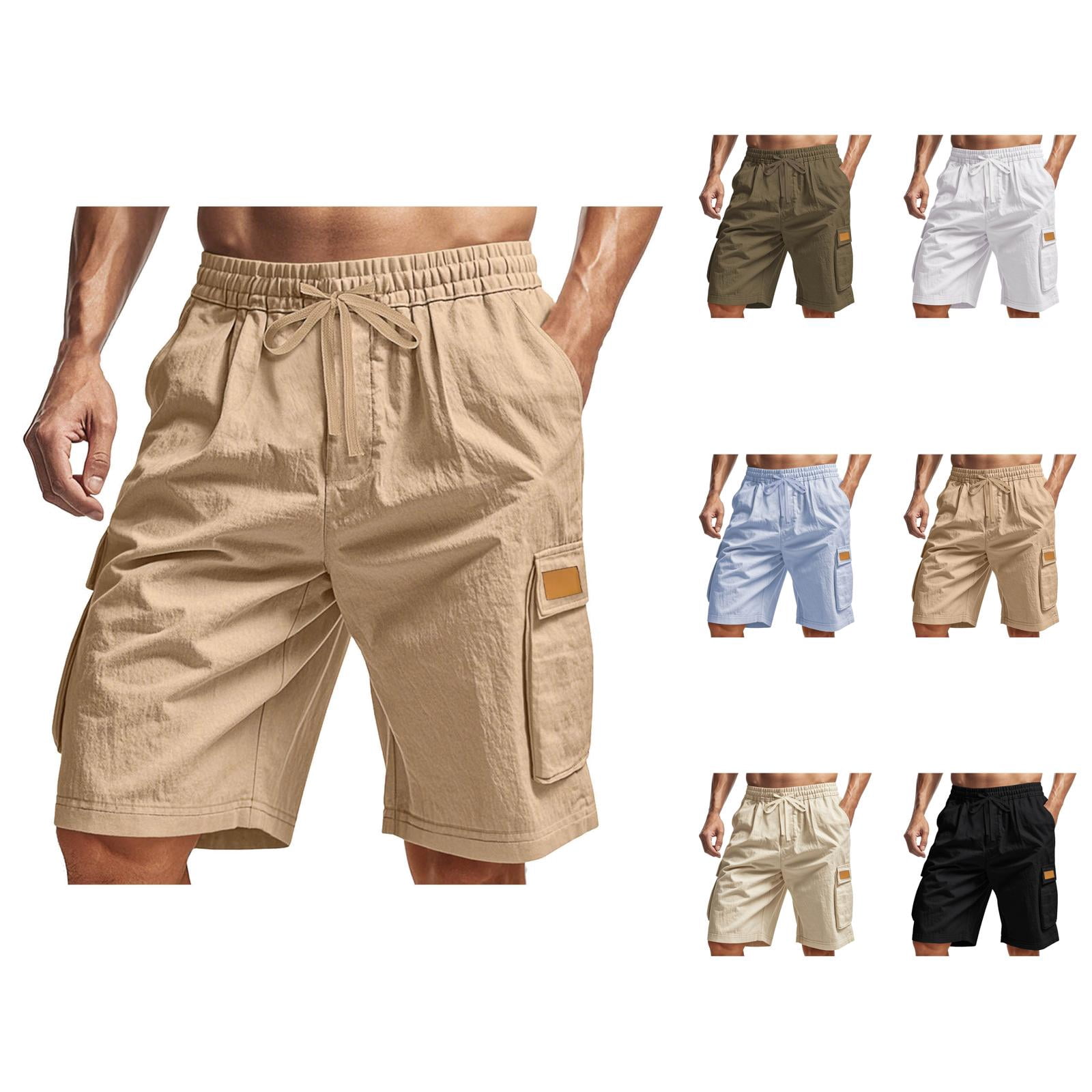 Cargo Shorts Men Outdoor Hiking Casual Shorts Lightweight Loose Fit ...