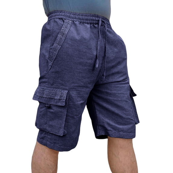 Cargo Shorts for Men Big and Tall - Classic Drawstring Elastic Waist ...