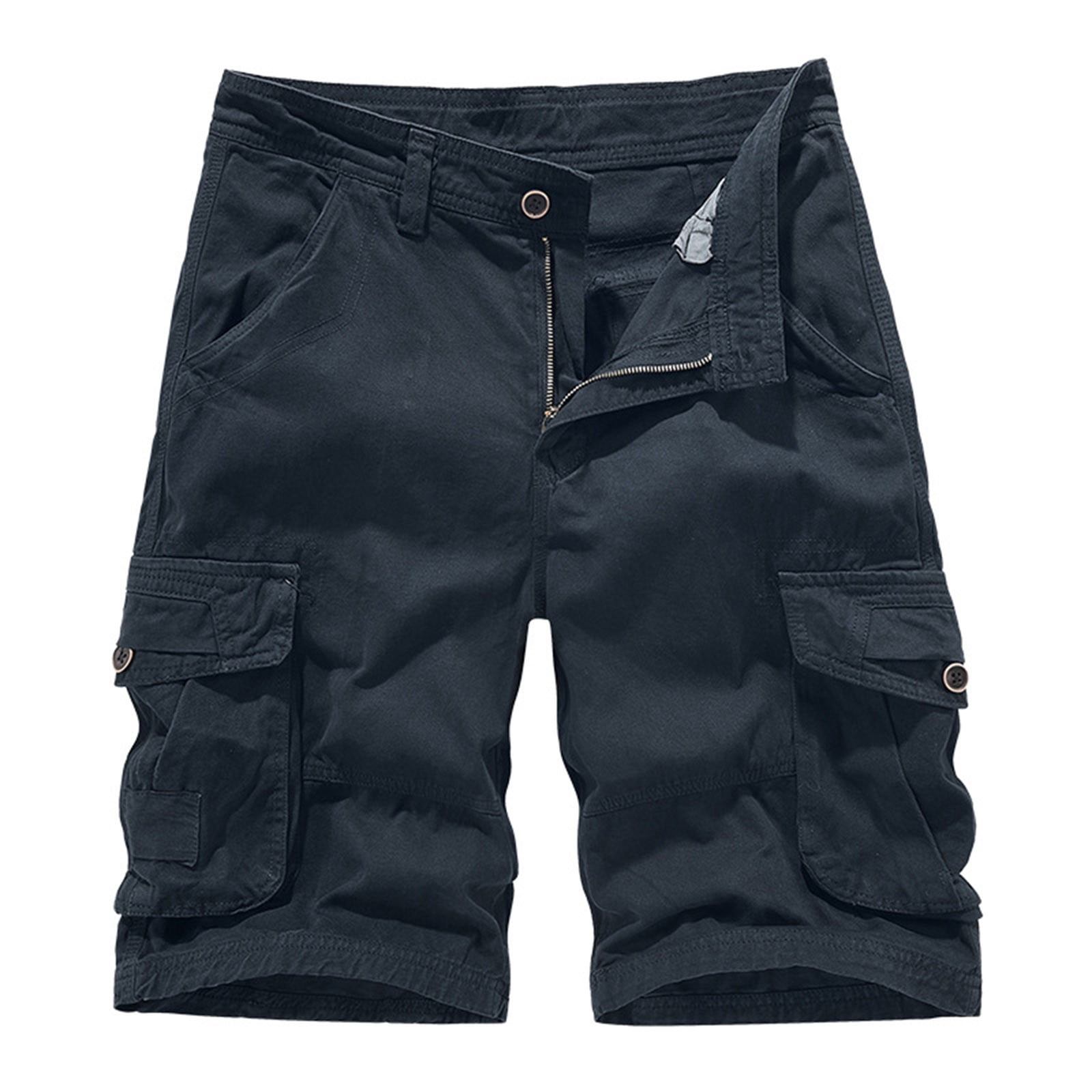 Cargo Shorts for Men Classic Fit Outdoor Work Shorts Button Zipper ...