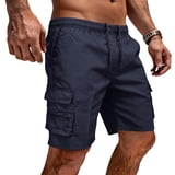 Cargo Shorts for Men Drawstring Stretch Waist Hiking Shorts Casual ...