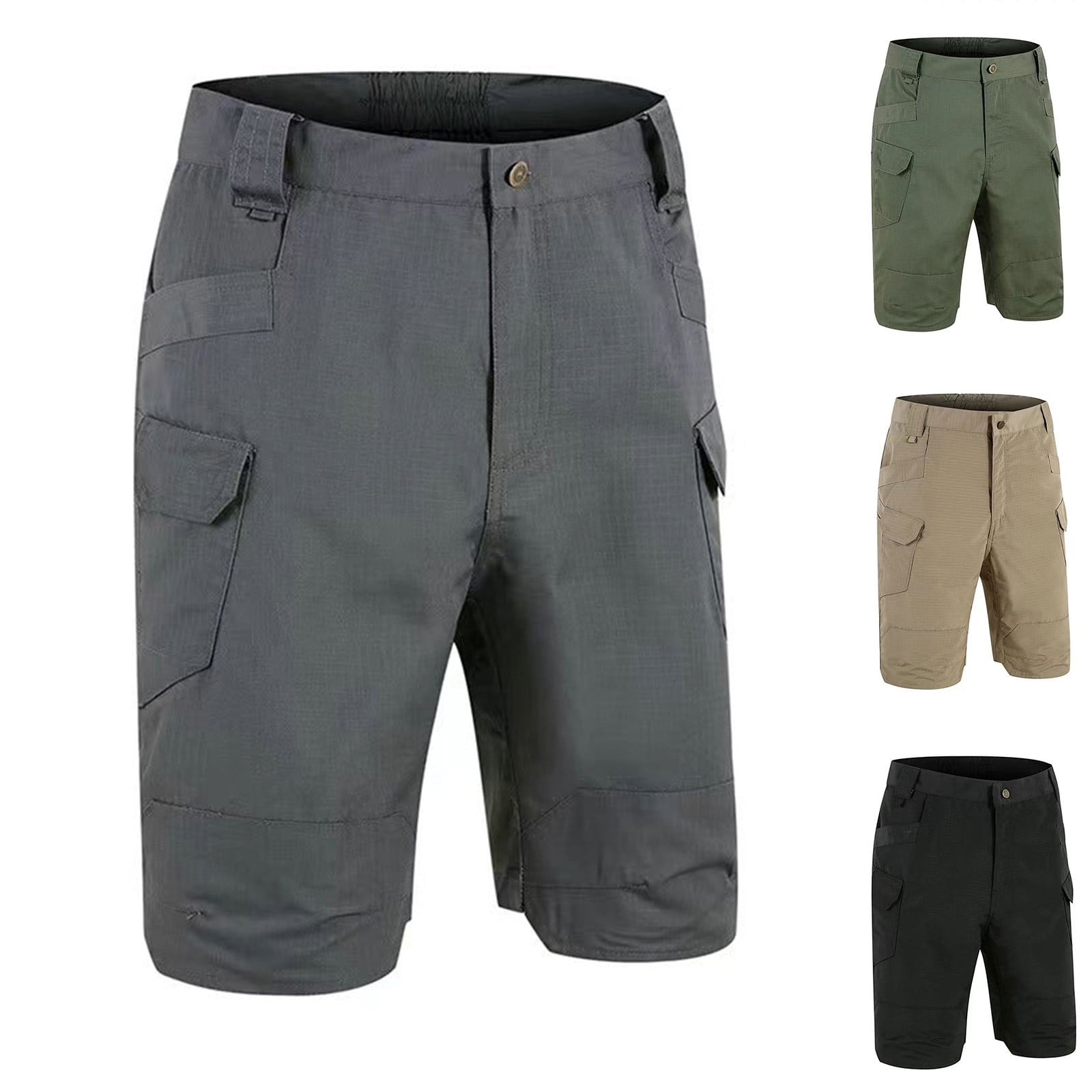 Cargo Shorts for Men Elastic Athletic Gym Work Shorts with Pockets ...