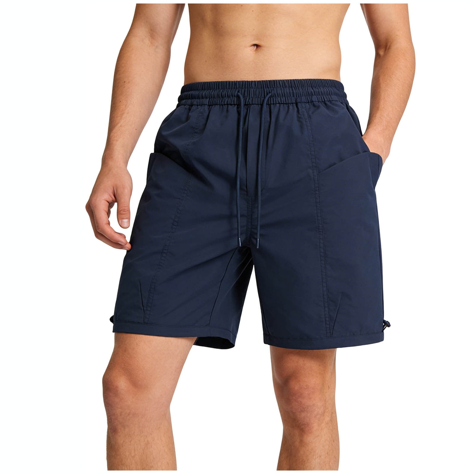 Cargo Shorts for Men Man Solid-Color Loose Sporty Outdoor Running ...