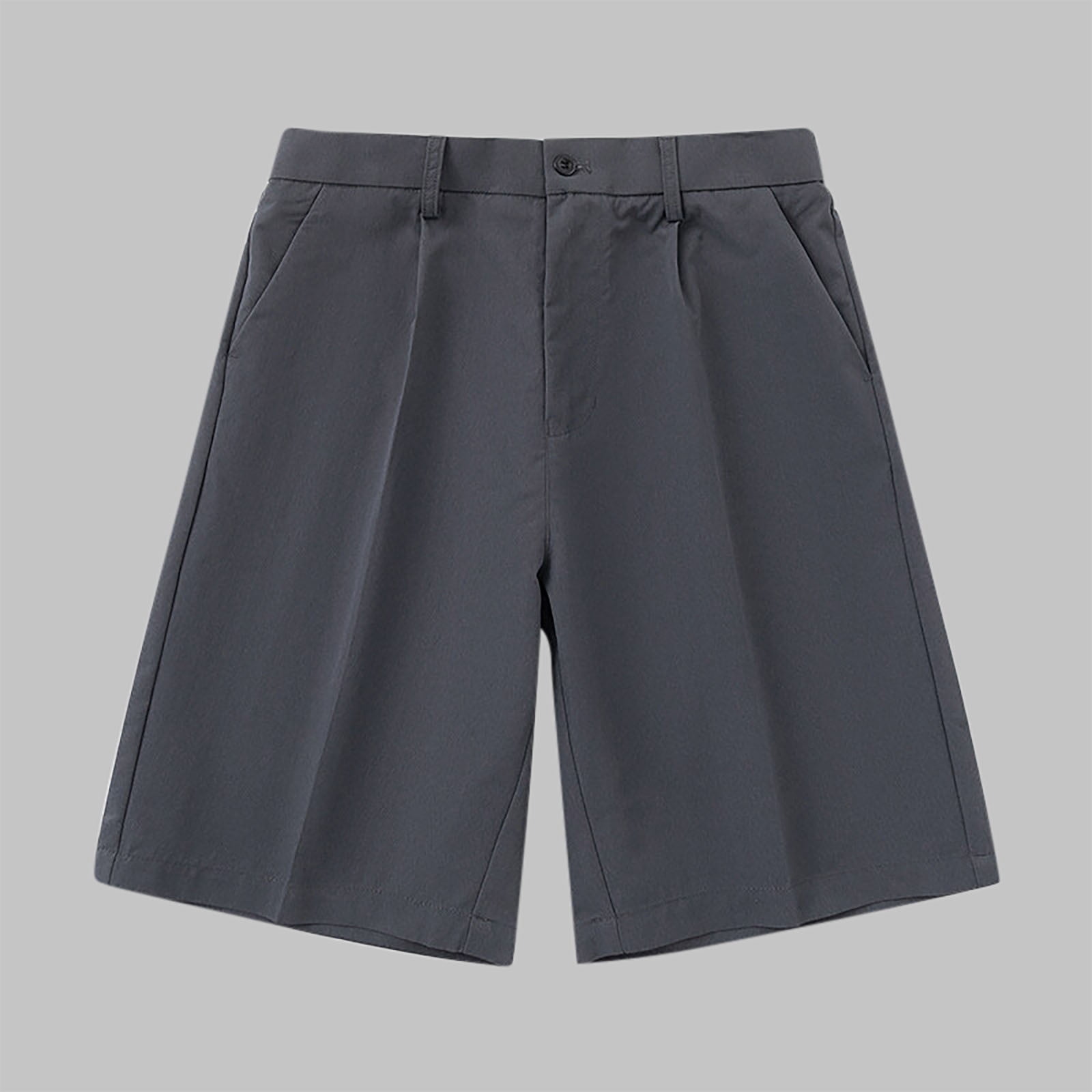 Cargo Shorts for Men Plus Size Summer Solid Color Thin Casual Straight ...