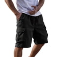 Cargo Shorts for Men Relaxed Fit Drawstring Waist Hiking Shorts Multi ...