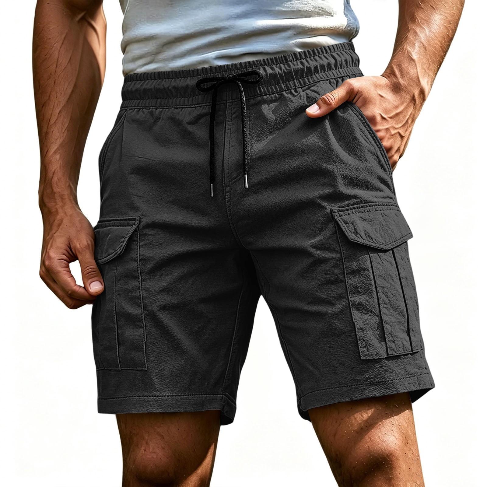 Cargo Shorts for Men Relaxed Fit Wide Leg Classic Work Shorts Outdoor ...