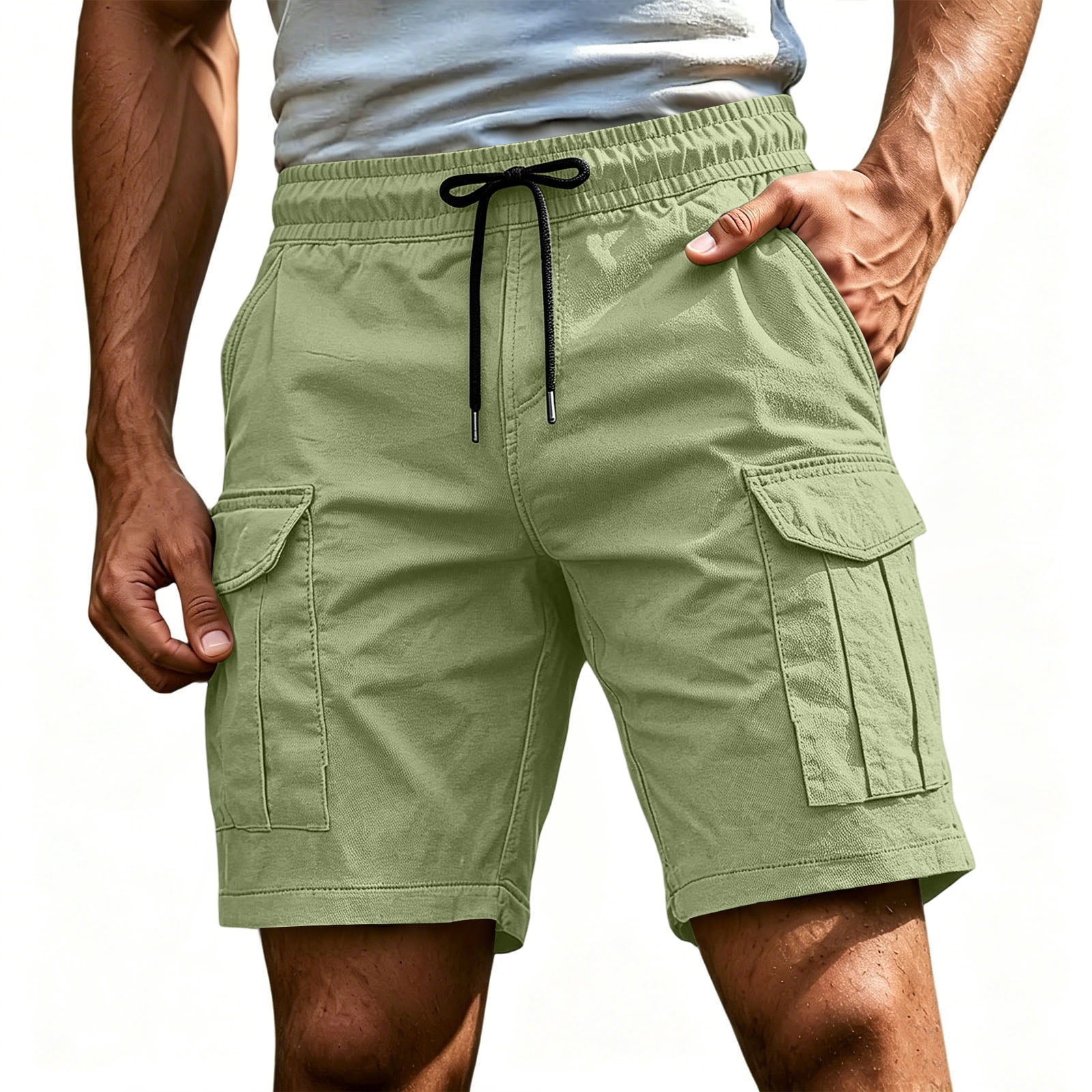 Cargo Shorts for Men Relaxed Fit Wide Leg Classic Work Shorts Outdoor ...