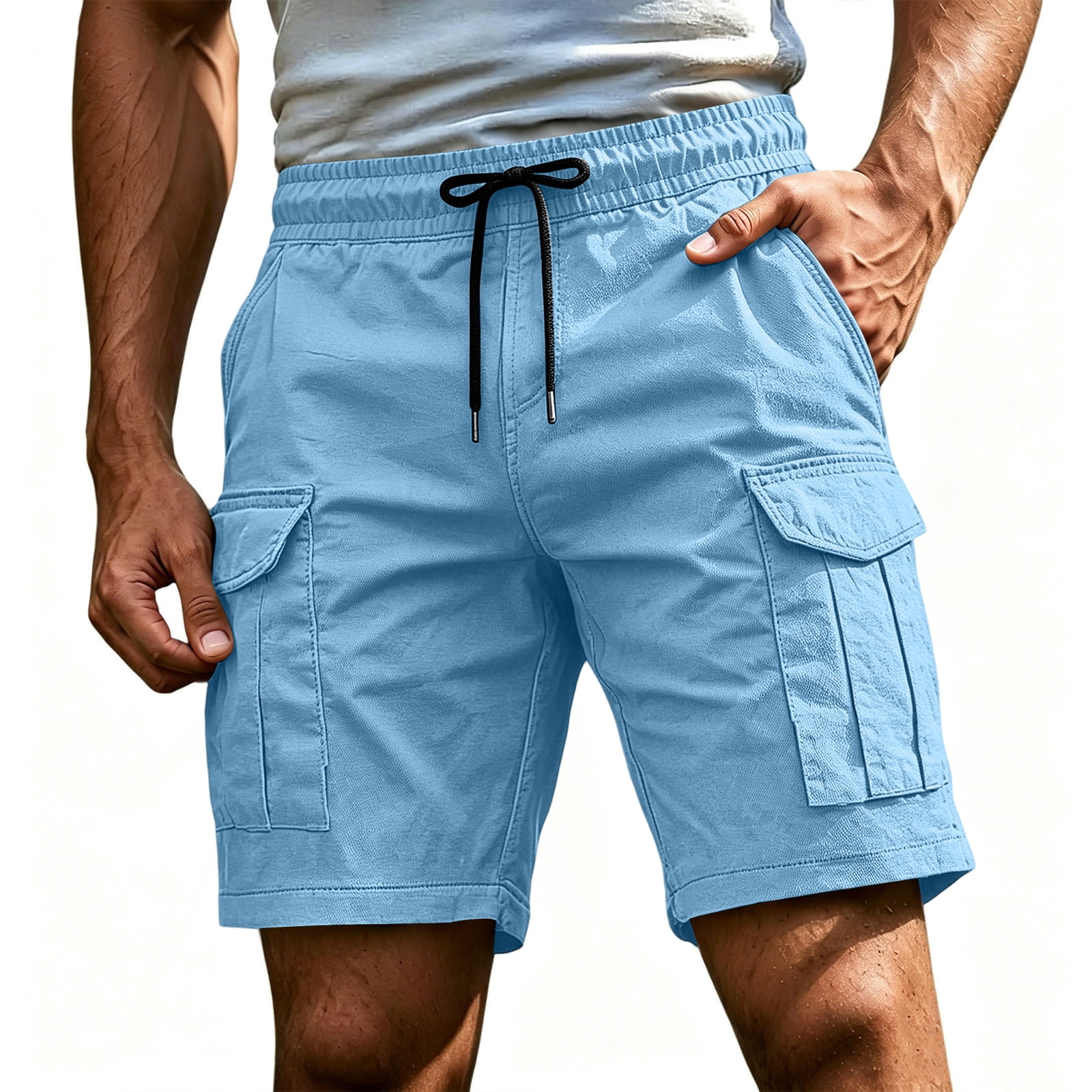 Cargo Shorts for Men Relaxed Fit Wide Leg Classic Work Shorts Outdoor ...