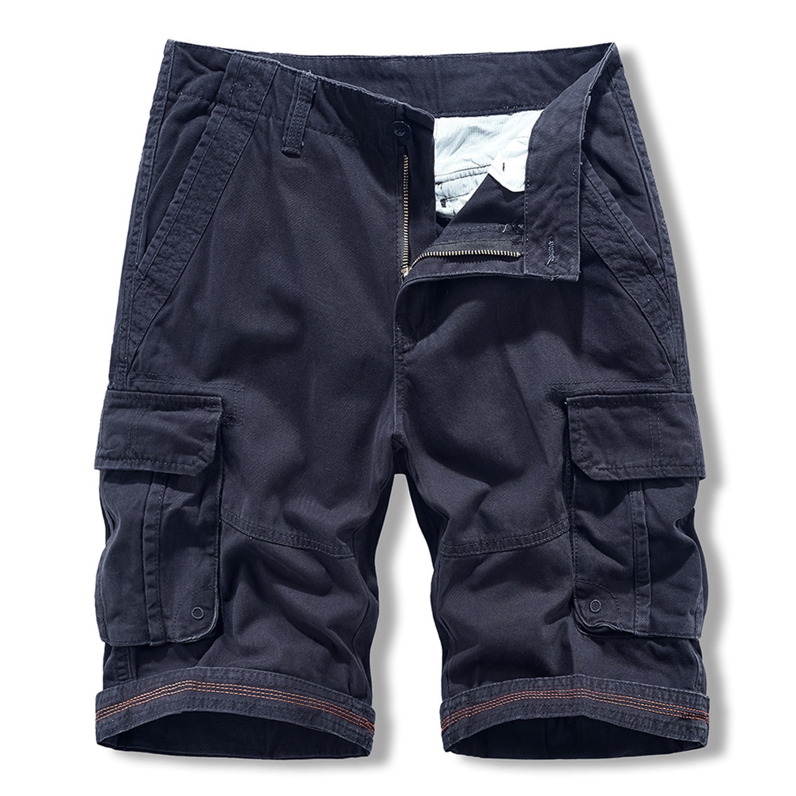 Cargo Shorts for Men Solid Cotton Zipper Shorts Denim Shorts Men S ...