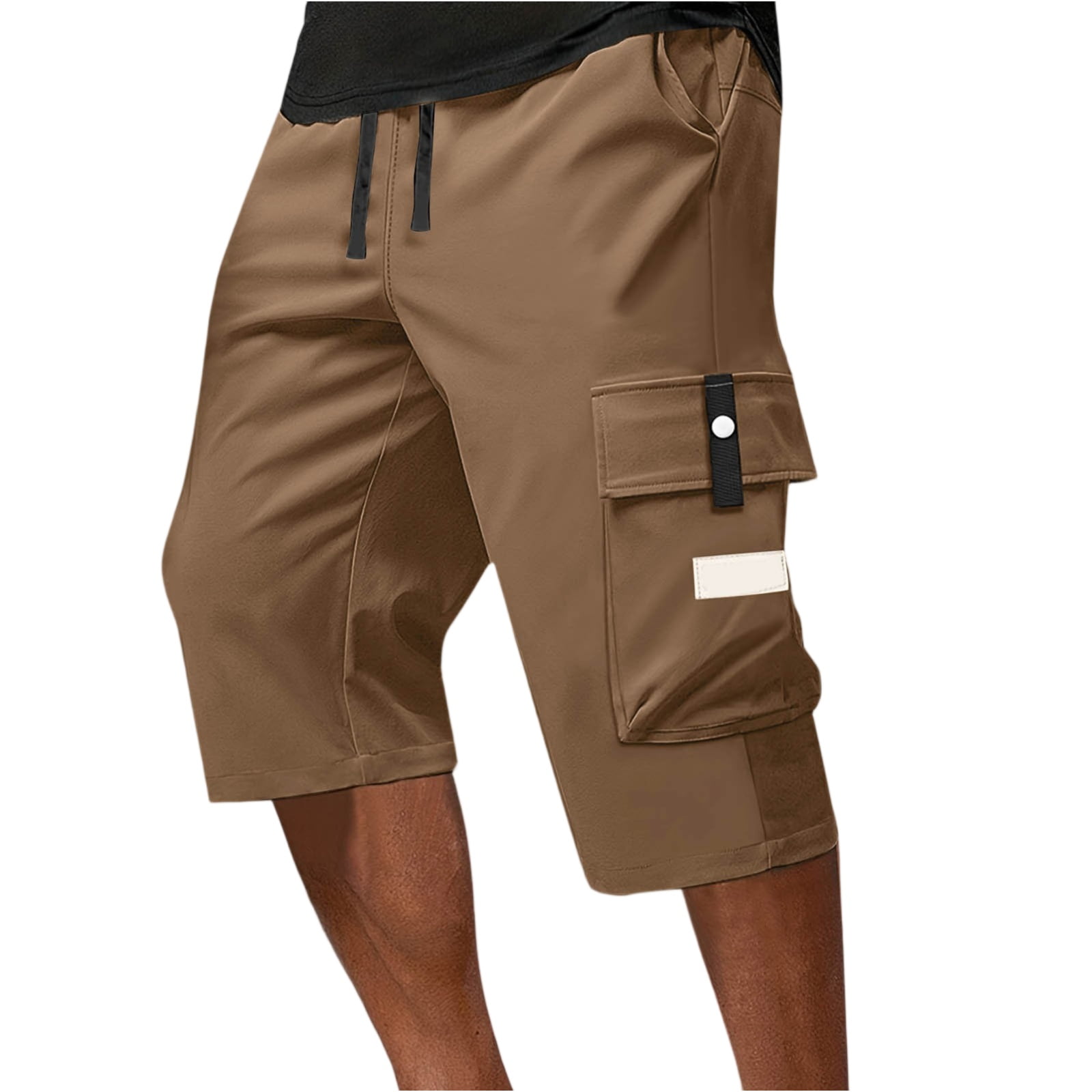 Cargo Shorts for Men Stretch Waist Below The Knee Long Shorts ...