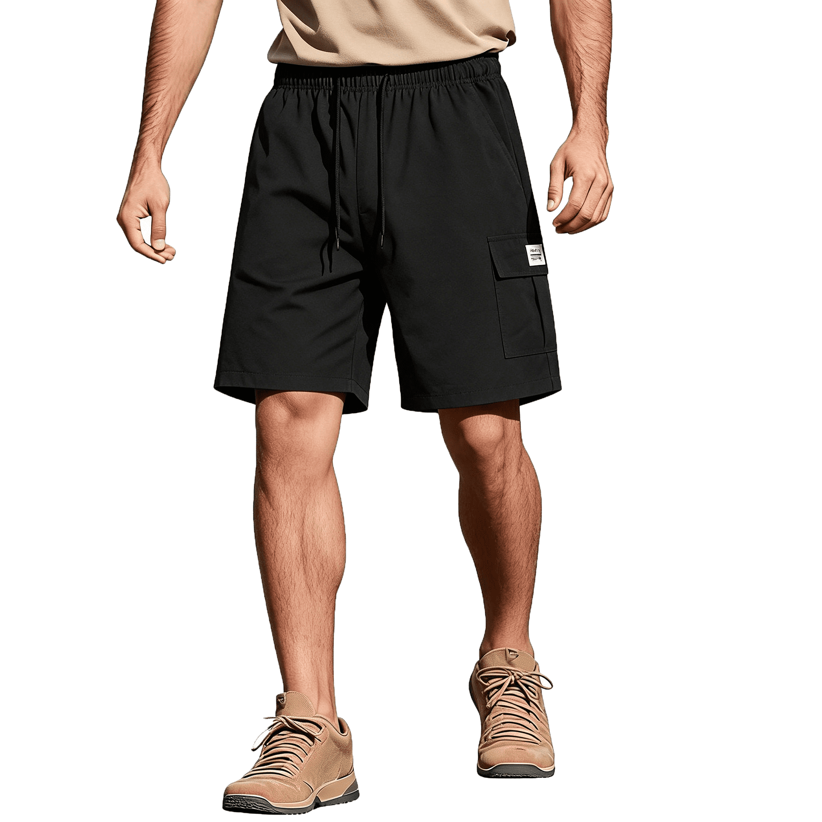 Cargo Shorts for Men Summer Bermuda Comfy Pants Drawstring Baggy Soft ...