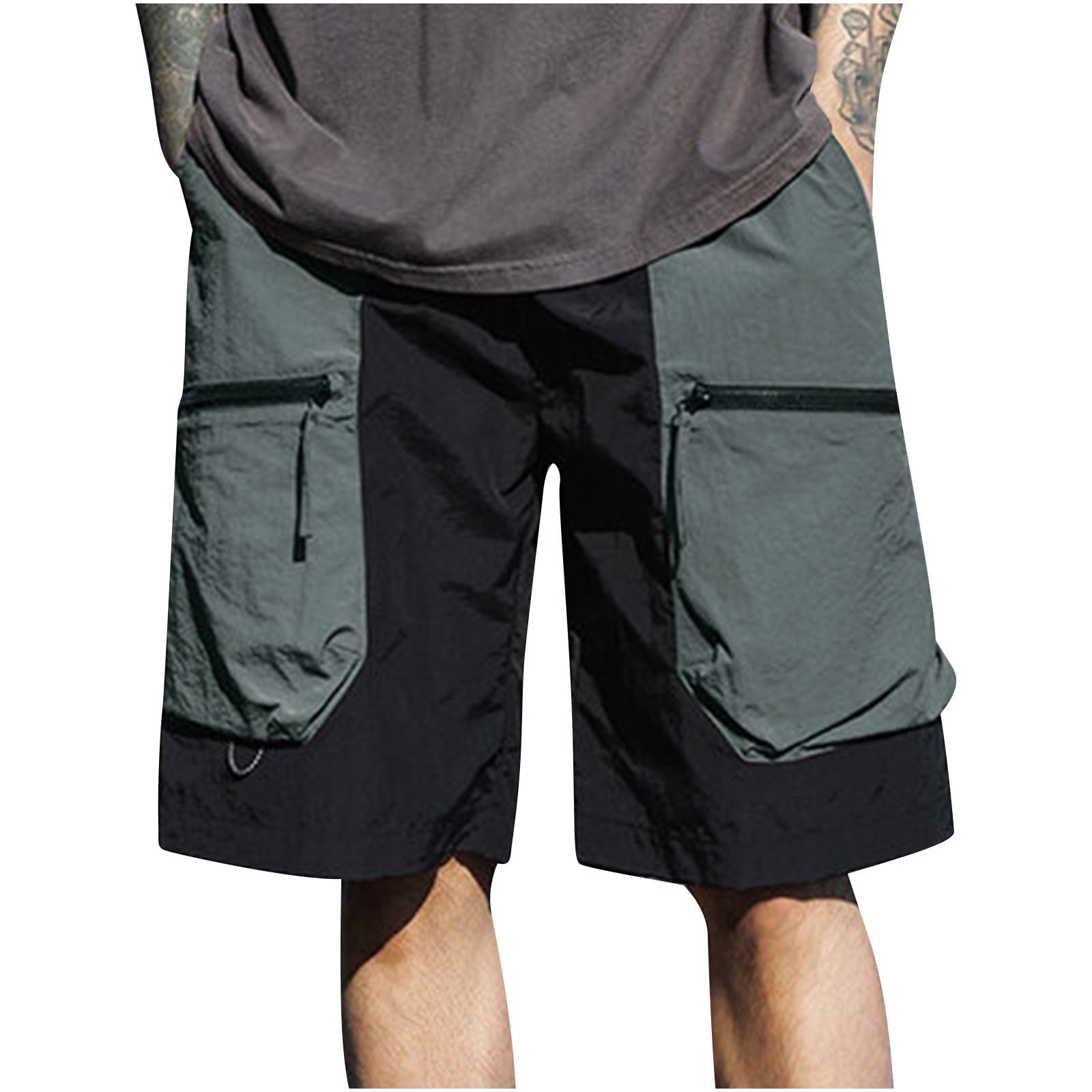 Cargo Shorts for Men Summer Casual Elastic Waist Drawstring Shorts with ...