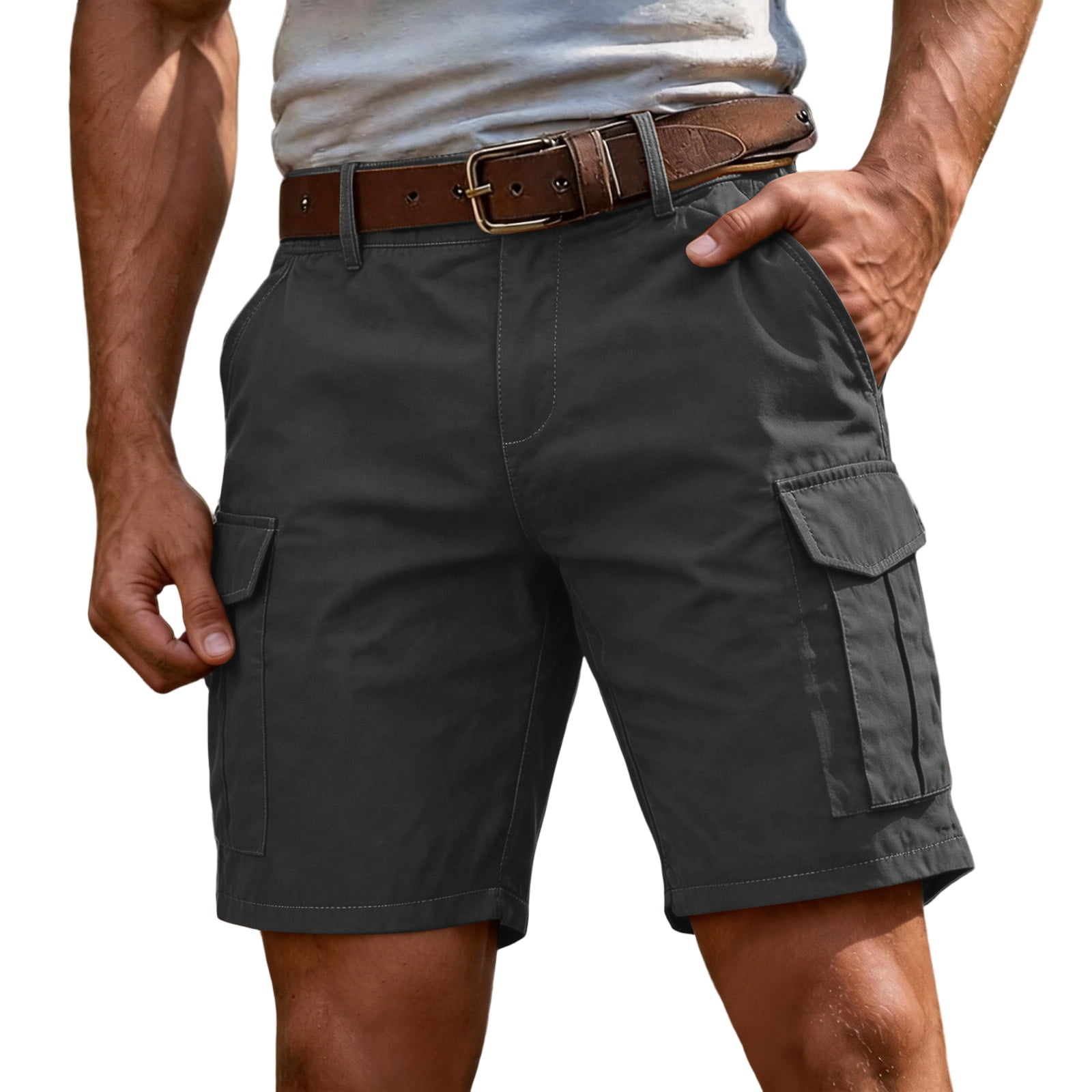 Cargo Shorts for Men Summer Workout Hiking Shorts Elastic Baggy Golf ...
