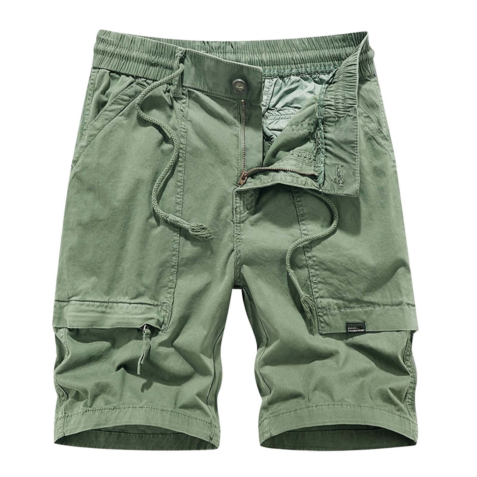 Cargo Shorts for Men Travel Outdoor Stretchy Cargo Shorts Elastic Waist ...