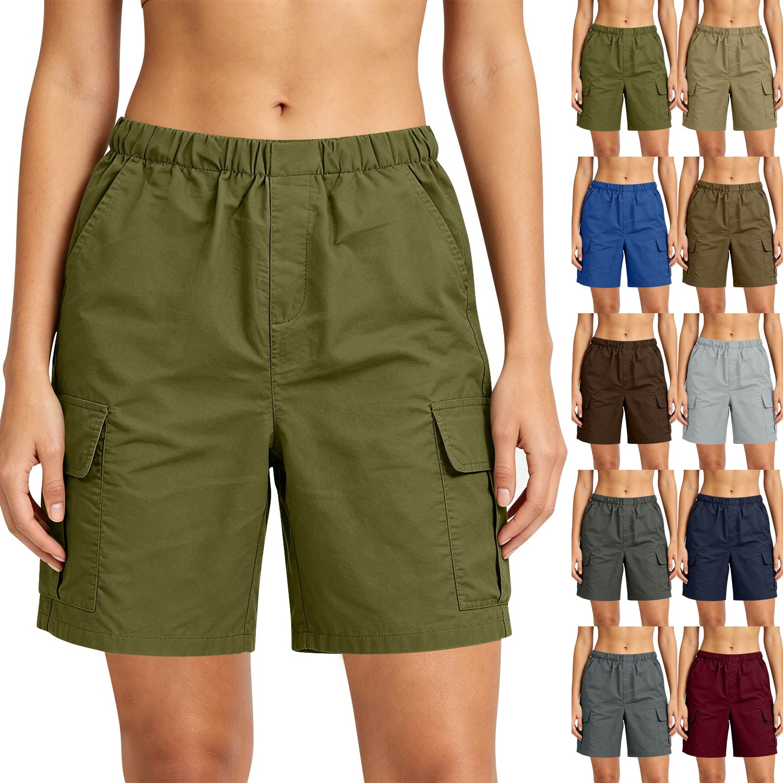 Cargo Shorts for Women 2026 Summer High Waisted Bermuda Shorts Casual ...