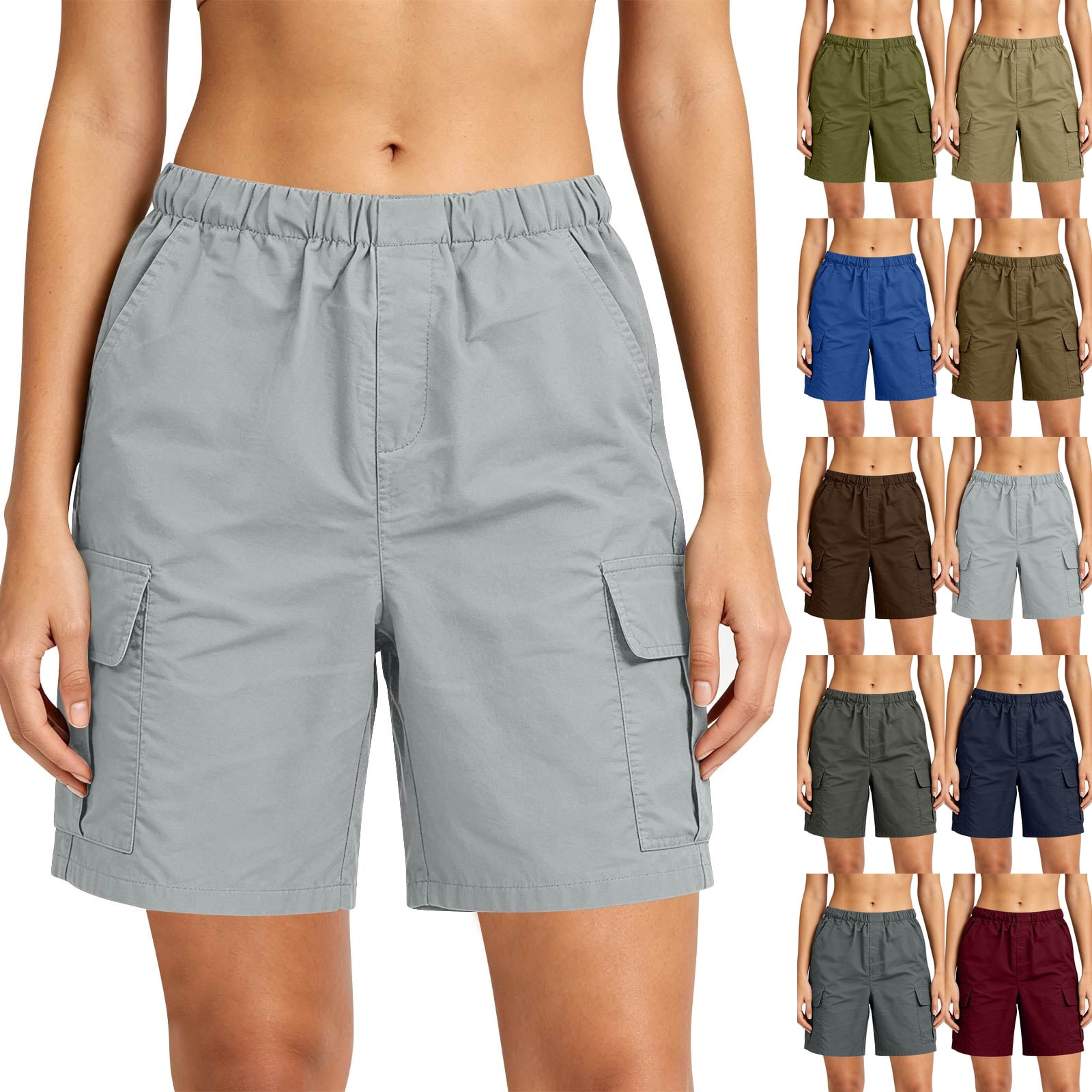 Cargo Shorts for Women 2026 Summer High Waisted Bermuda Shorts Casual ...