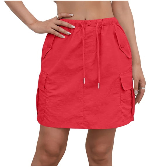 Cargo Skirts for Women Mini High Waisted Skirts Quick Dry Summer ...
